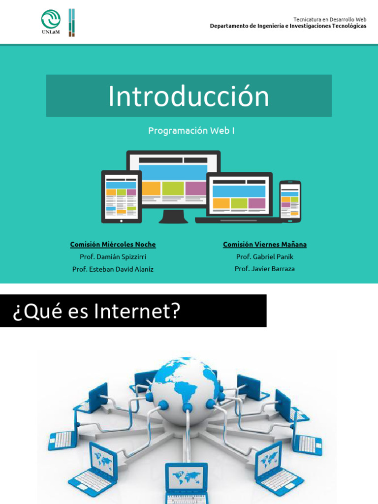 Unidad 01 Introduccion Presentacion 1 | PDF | HTML | Red mundial