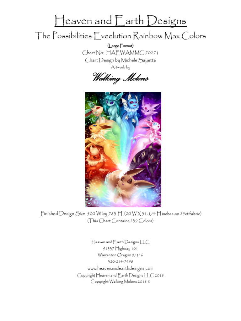 The Possibilities Eveelution Rainbow Max Colors Large 500x783 | PDF