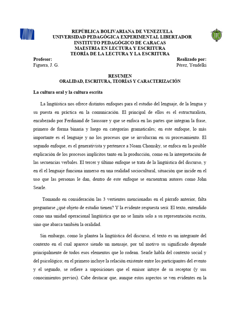 Resumen 2 Yendelki | Descargar gratis PDF | Lingüística | Escritura