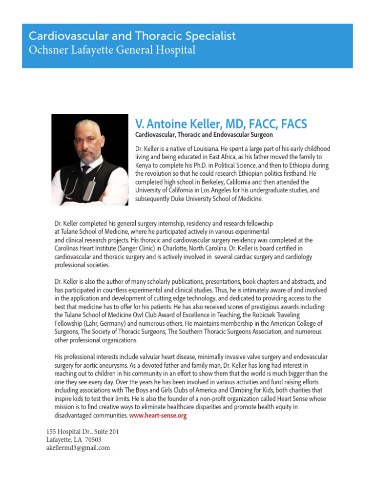Keller Bio Sheet 2023 | PDF | Cardiothoracic Surgery | Medical School