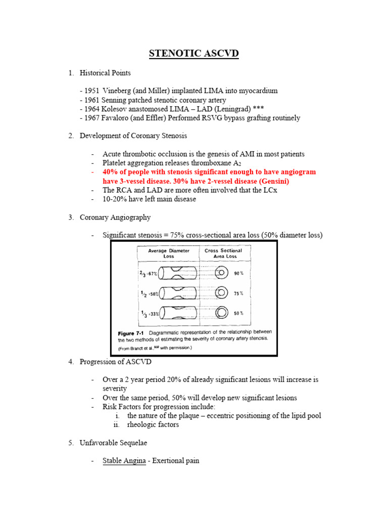 Stenotic Ascvd | PDF | Atherosclerosis | Coronary Artery Disease