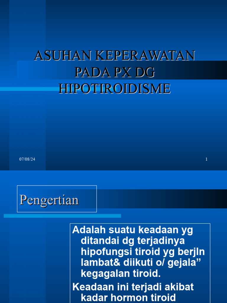 Asuhan Keperawatan Hipotiroidisme & Hipertiroidisme | PDF