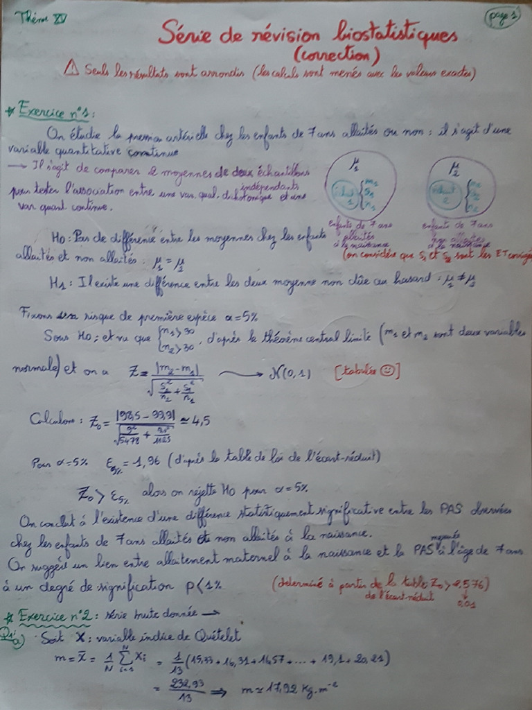 Correction Révision 1 (By Hazem) | PDF
