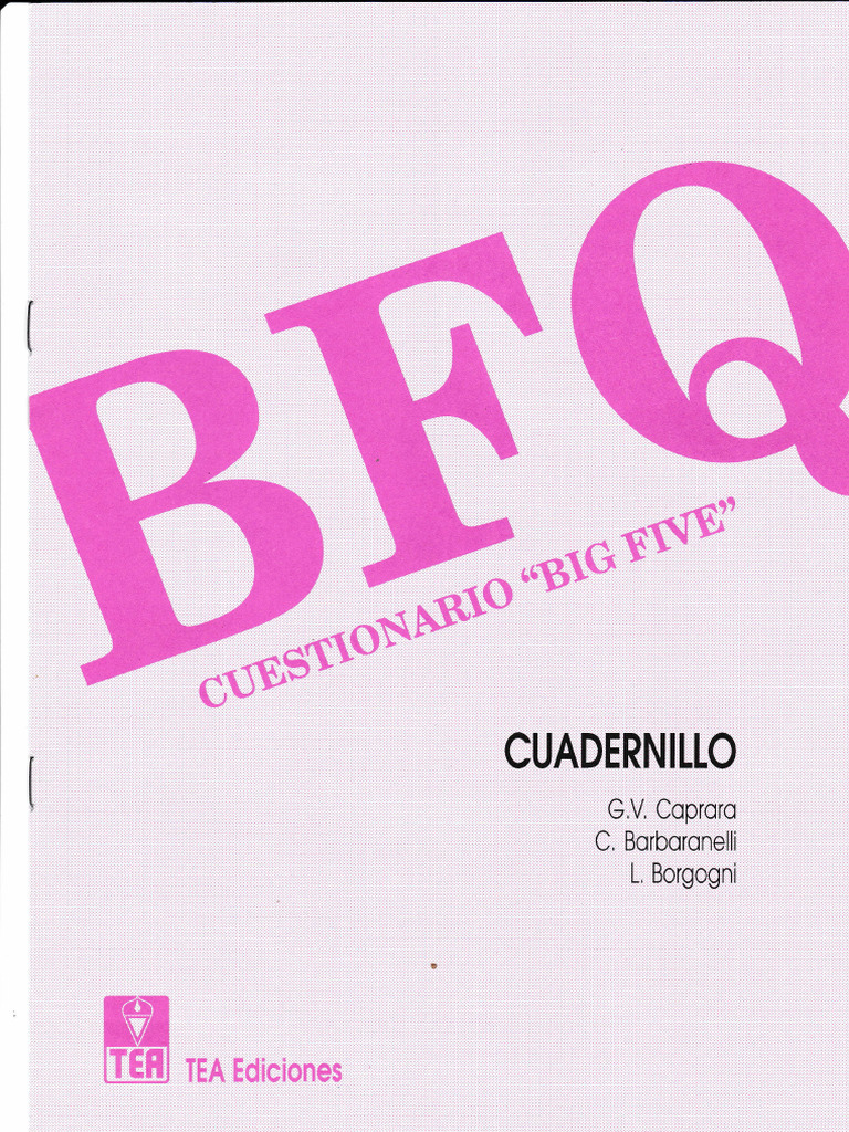 BFQ - Cuestionario | PDF