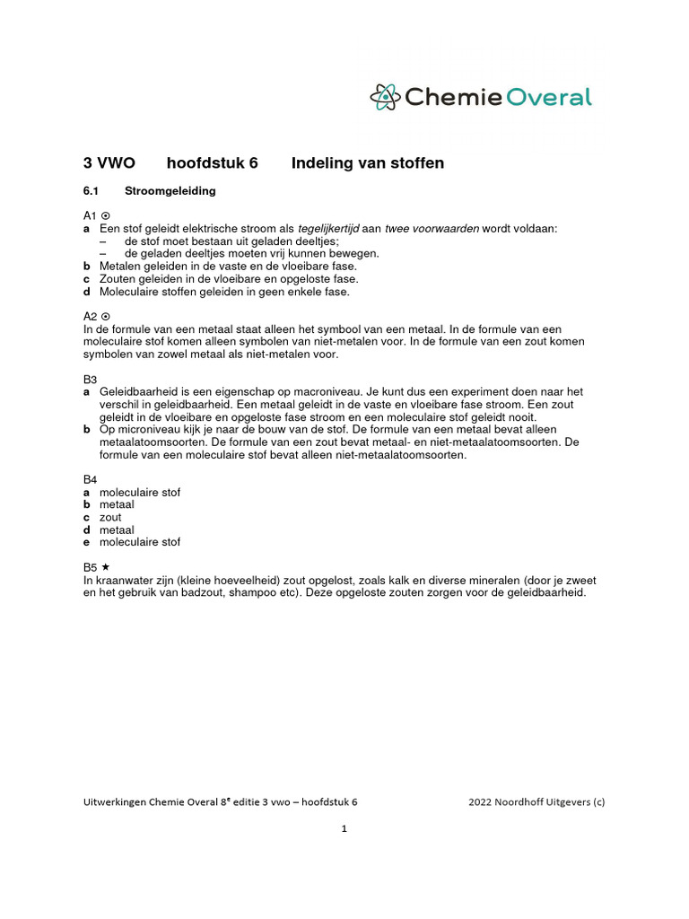 Uitwerkingen H6 | PDF