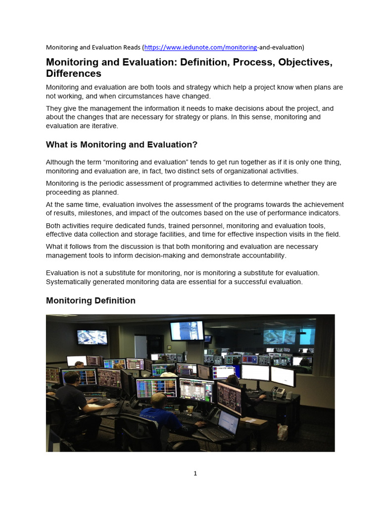 Monitoring and Evaluation Reads | PDF | Evaluation | Monitoring And Evaluation