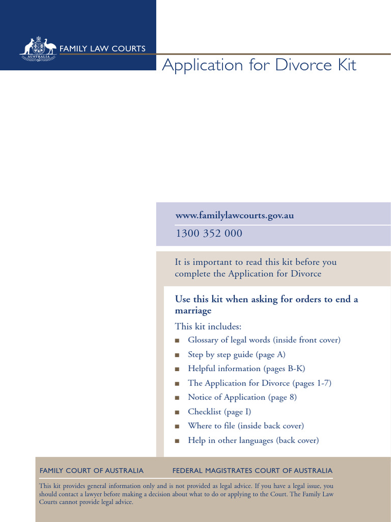 2007 Divorce Kit | PDF | Divorce | Marriage