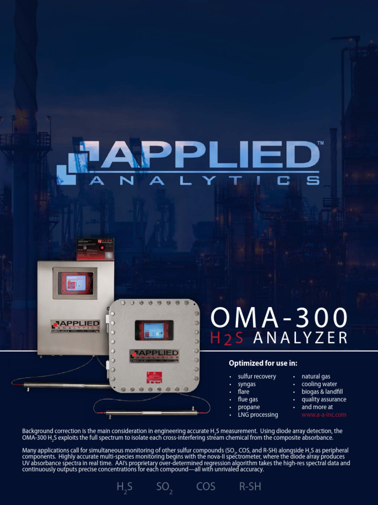 OMA-300 H2S Analyzer Overview | PDF
