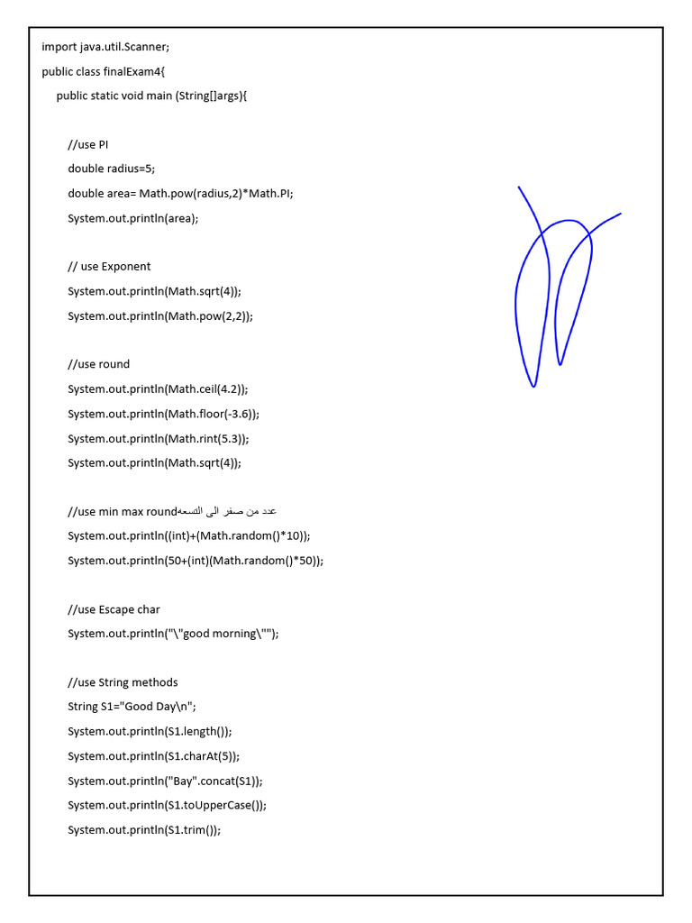 Java String and Math Operations | PDF | Computer Programming | Software Engineering