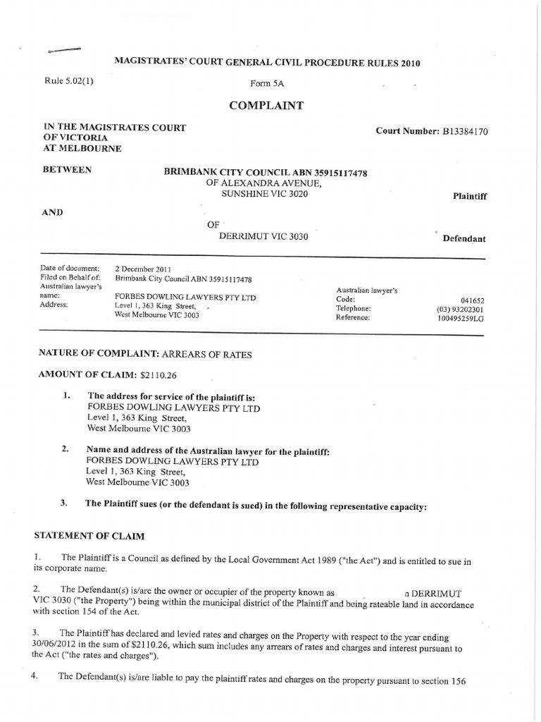 Real Complaint | PDF