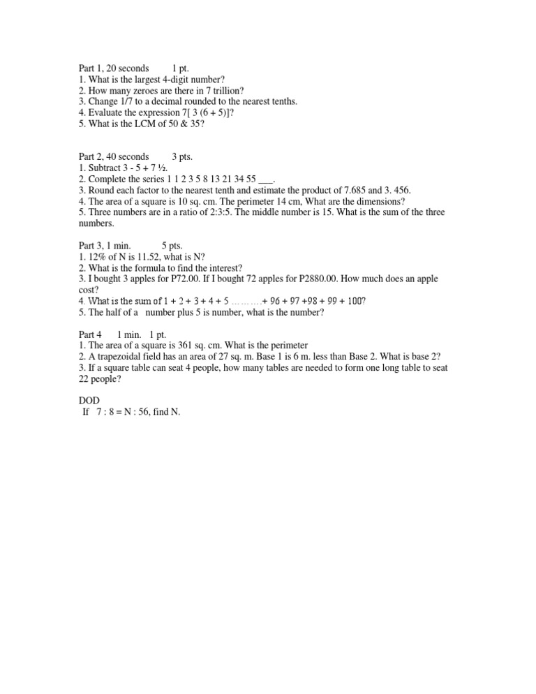 Math Reviewer 2011 | PDF