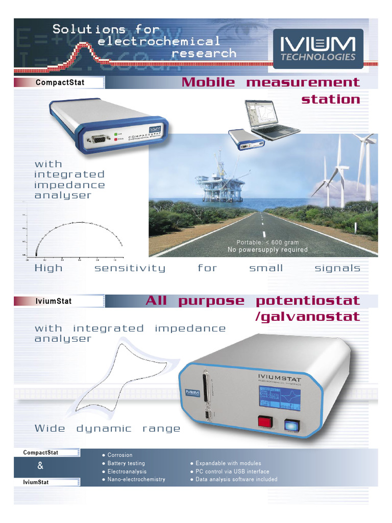 Ivium Technologies Brochure | PDF | Analog To Digital Converter | Usb
