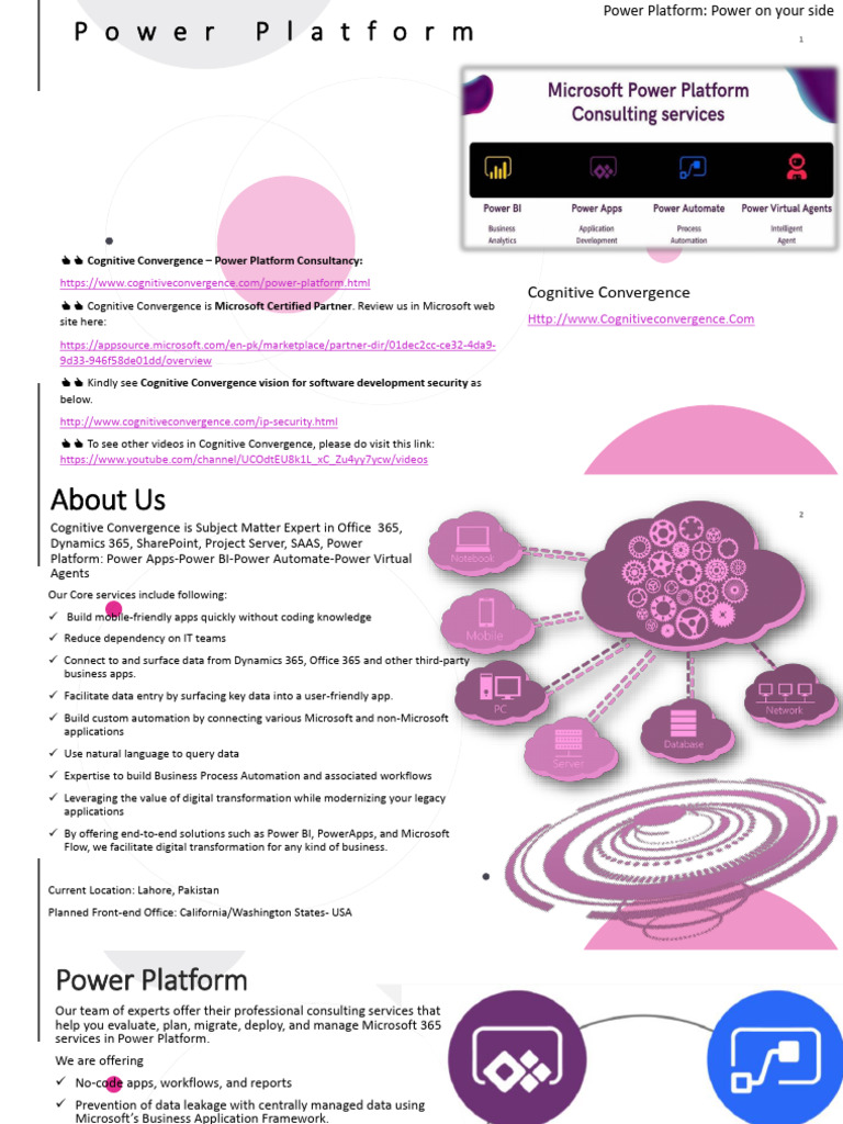Power Platform Consulting Services | PDF | Mobile App | Cloud Computing