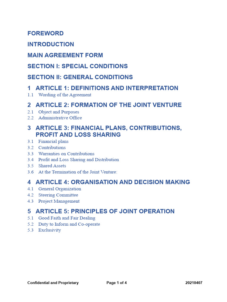 Joint Venture Agreement Framework | PDF | Joint Venture | Taxes