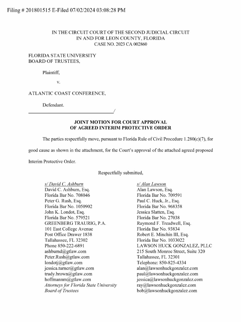 Judge orders ACC to turn over confidential ESPN contracts | PDF