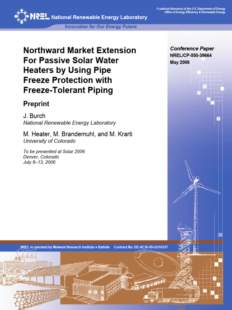 Northward Market Extension For Passive Solar Water Heaters by Using ...