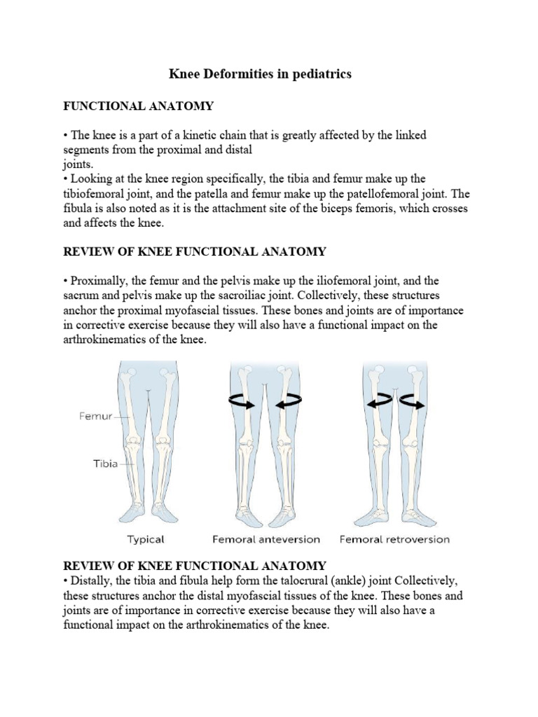 Knee Deformities in Pediatrics | PDF | Knee | Joints