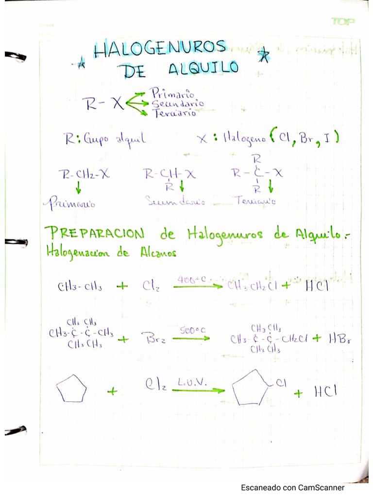 Halogenuros de Alquilo | PDF