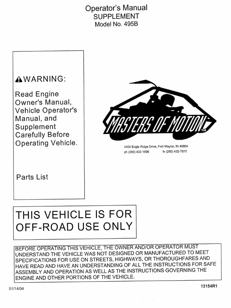 Spitfire Manco Go Kart 495B | PDF