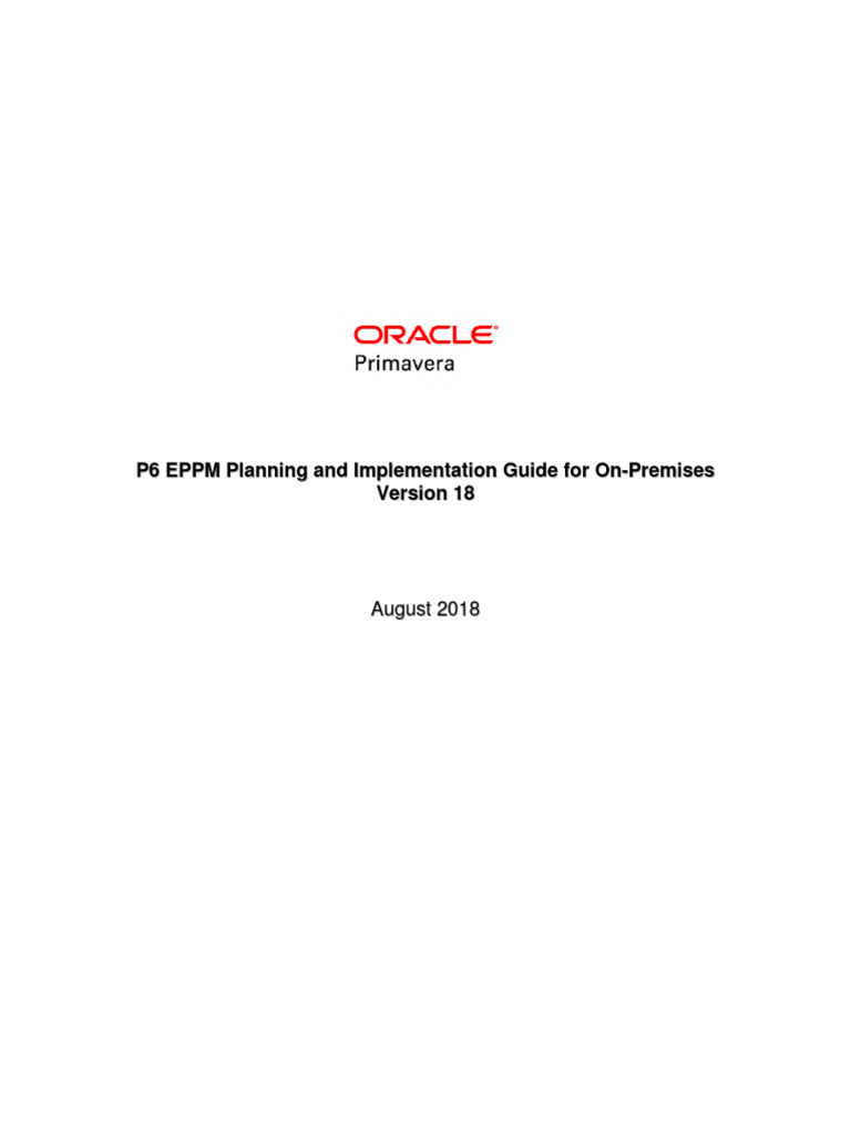 p6 Eppm Planning Implementation | PDF | Http Cookie | Databases
