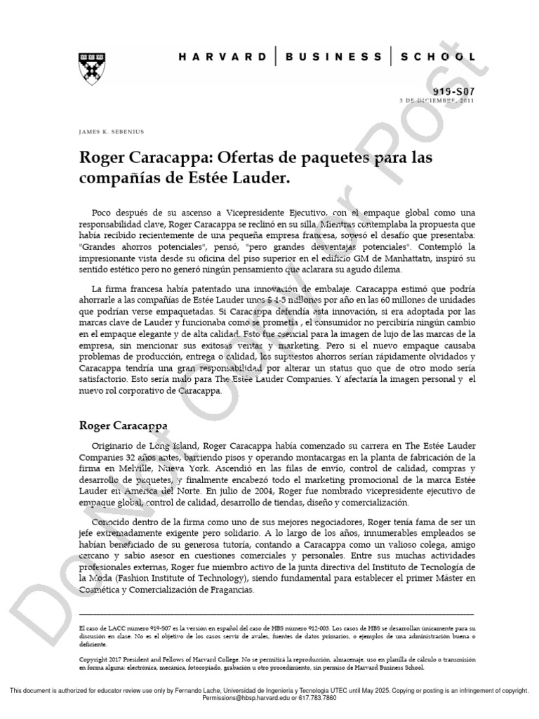 CASO Roger Caracappa | PDF | Al por menor | Economias