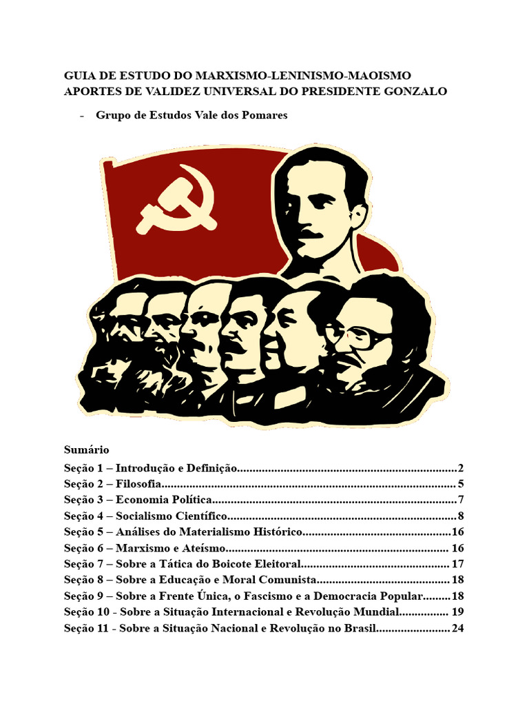Gevp Guia de Estudos Do Marxismo Leninismo Maoismo Aportes de Validez ...