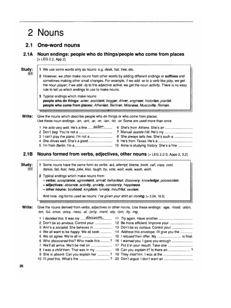 Nouns - Guide | PDF