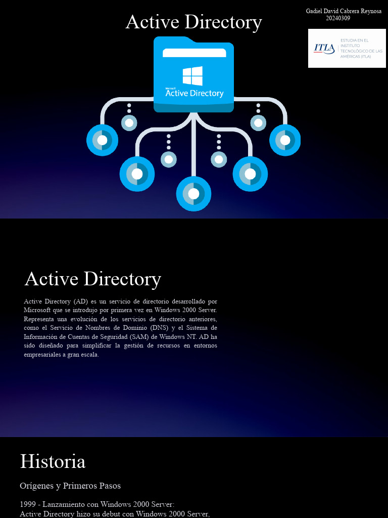 Historia-de-Active-Directory | PDF | Directorio Activo | Computación en la nube