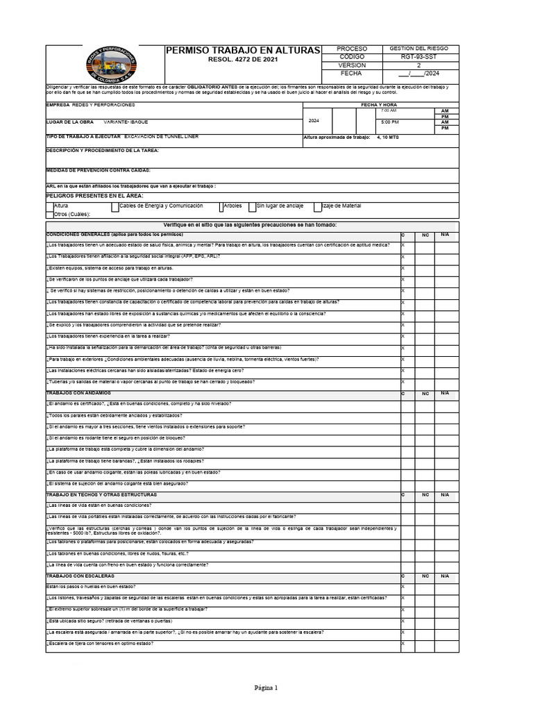 Permiso para Tsa. Modificada (3) (2) Final | PDF | Escalera