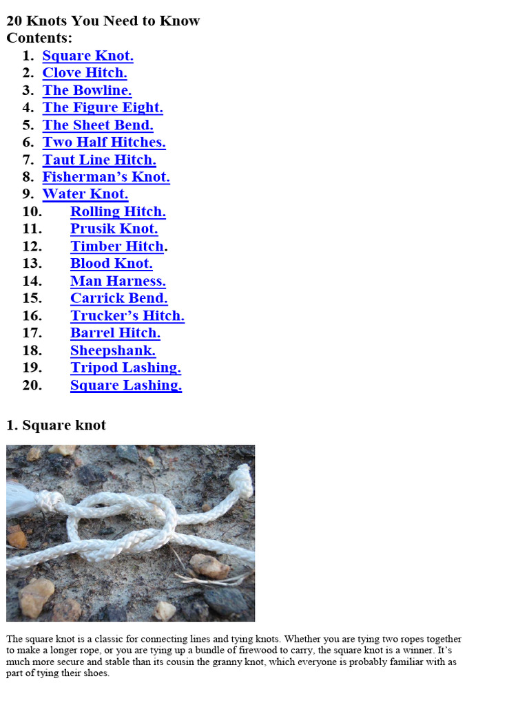 Knotty Affair | PDF | Knot | Rope