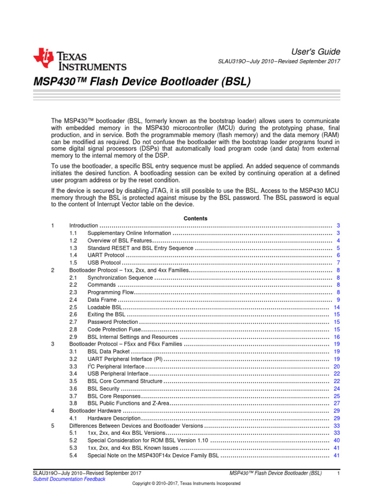 Slau 319 o | PDF | Booting | Microcontroller