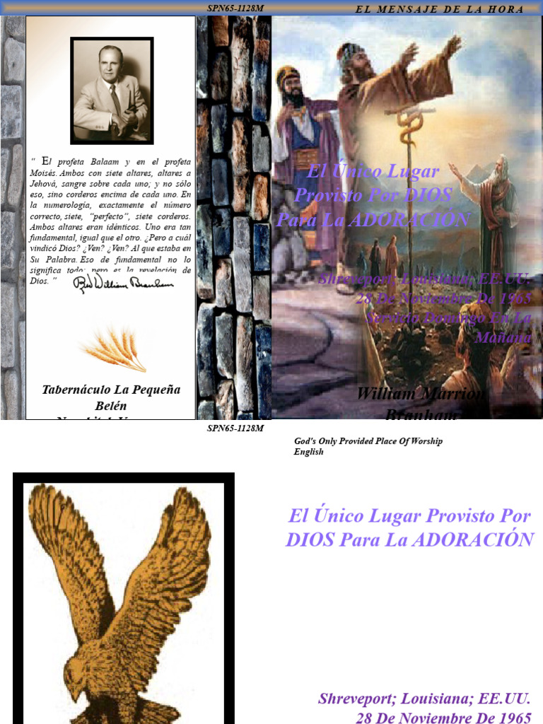 65-1128M Libro El Único Lugar Provisto Por Dios para La Adoración | PDF ...
