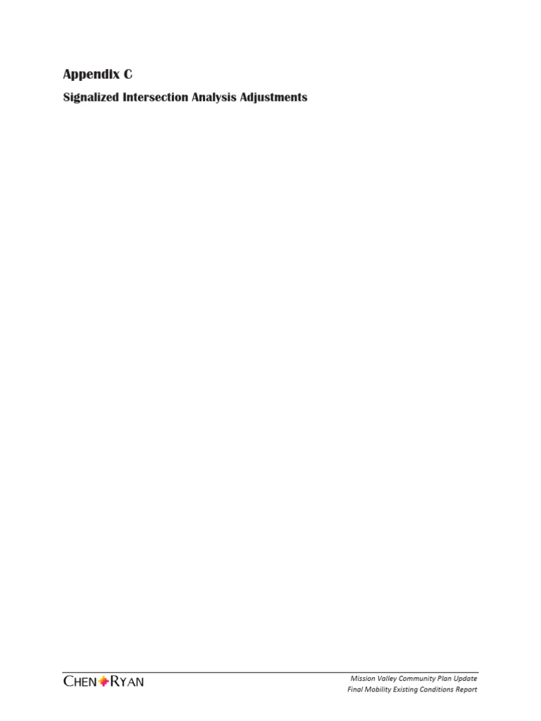 Appendix C - Signalized Intersection Analysis Adjustments | PDF | Transportation Engineering ...