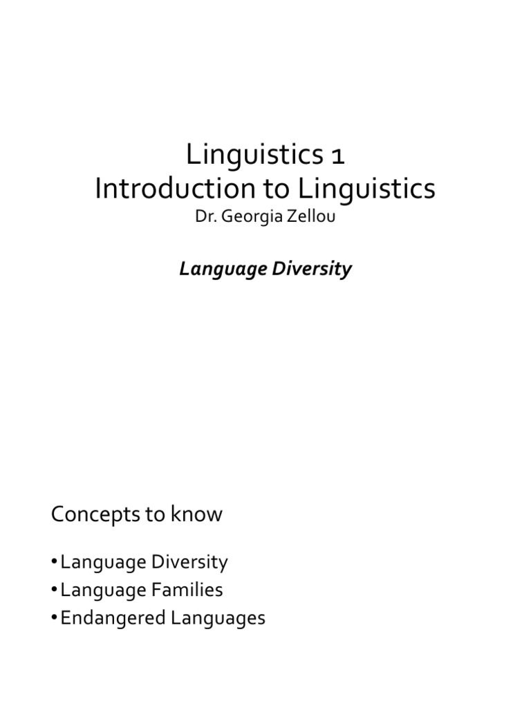 M1 P1 Language Diversity | PDF | Languages | Foreign Language Studies