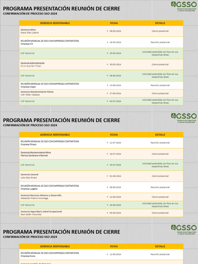 Programación CDP 2024 - Actualizado | PDF
