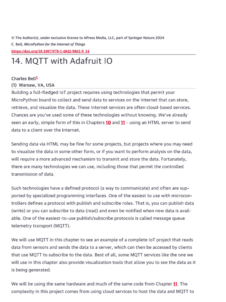 MQTT With Adafruit IO | PDF