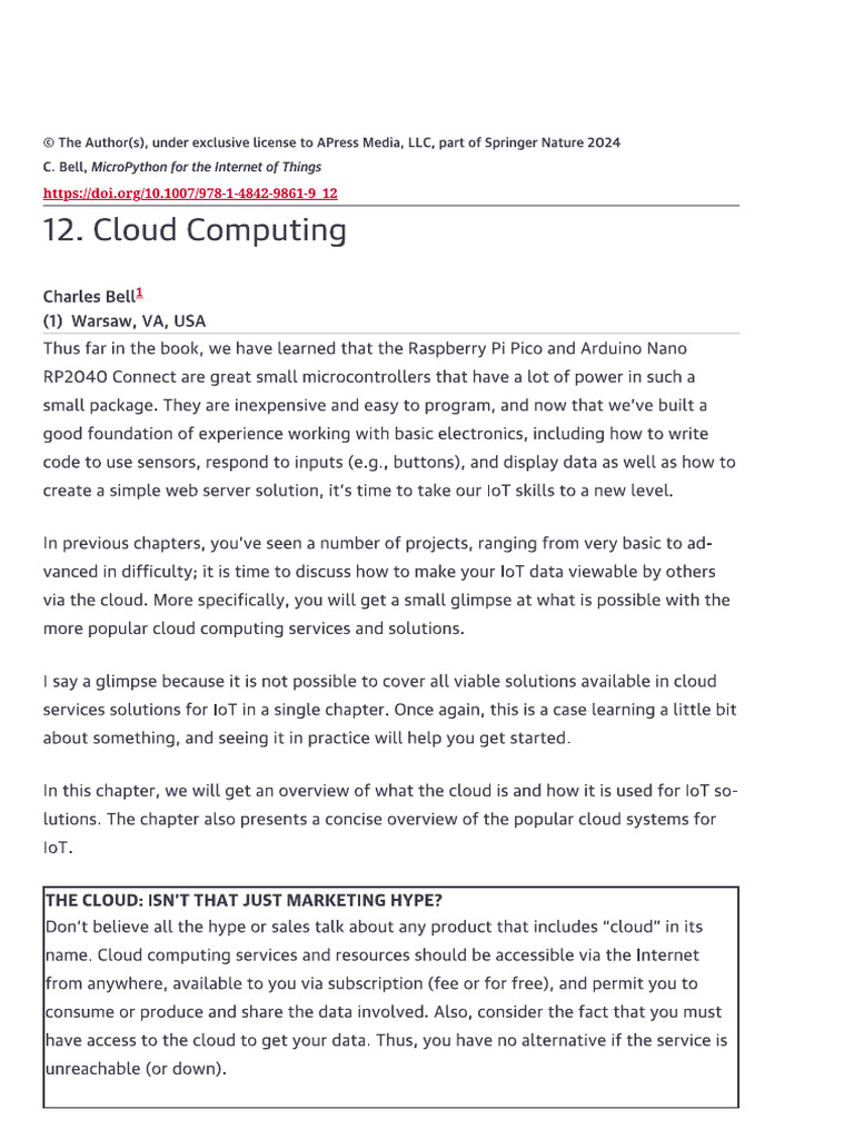 12. Cloud Computing | PDF