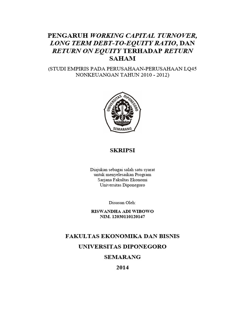 Pengaruh WCTO, LDER, ROE pada Return Saham | PDF