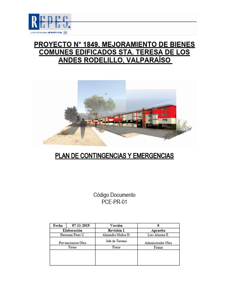 Plan Emergencias Proyecto 1849 | PDF | Contaminación | Agua
