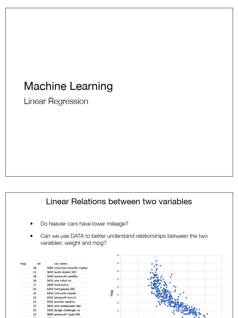 Understanding Linear Regression in ML | PDF | Errors And Residuals ...