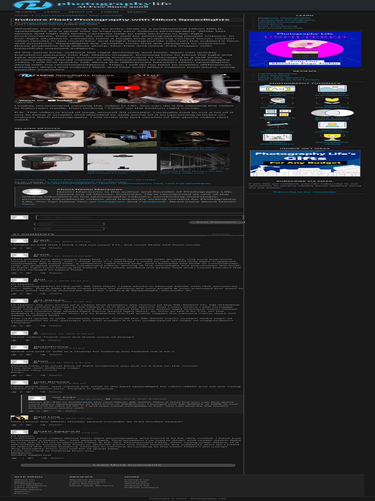 Indoors Flash Photography With Nikon Speedlights | PDF | Flash (Photography) | Camera