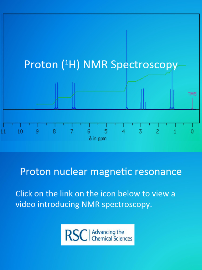 Understanding Proton NMR Spectroscopy | PDF | Proton Nuclear Magnetic ...