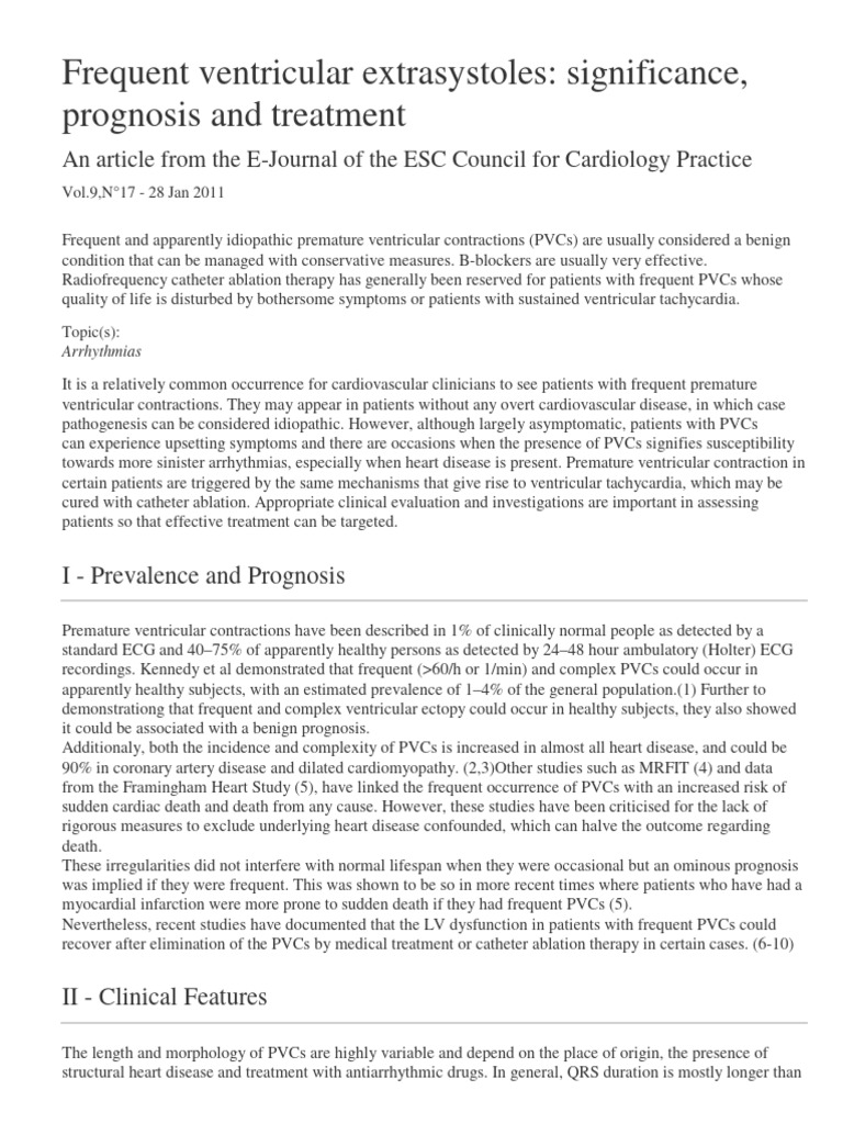 Frequent Ventricular Extrasystoles | PDF | Cardiac Arrest | Heart