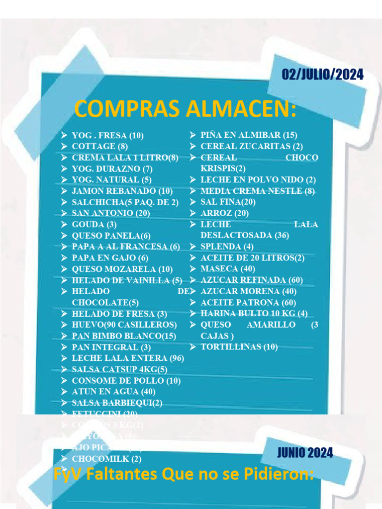 COMPRAS ALMACEN | PDF