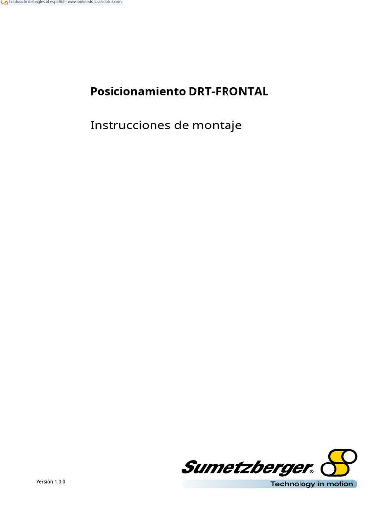 Station-Drt-Front-Positioning - Mounting-Instructions - 1 0 0 - e en Es ...
