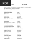 Senior Four Physics Exam Questions | PDF | Force | Kinetic Energy