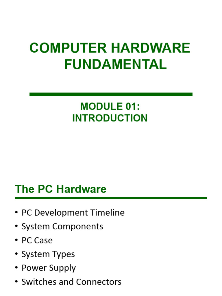 CPH101L Module 01 Introduction | PDF | Central Processing Unit | Personal Computers