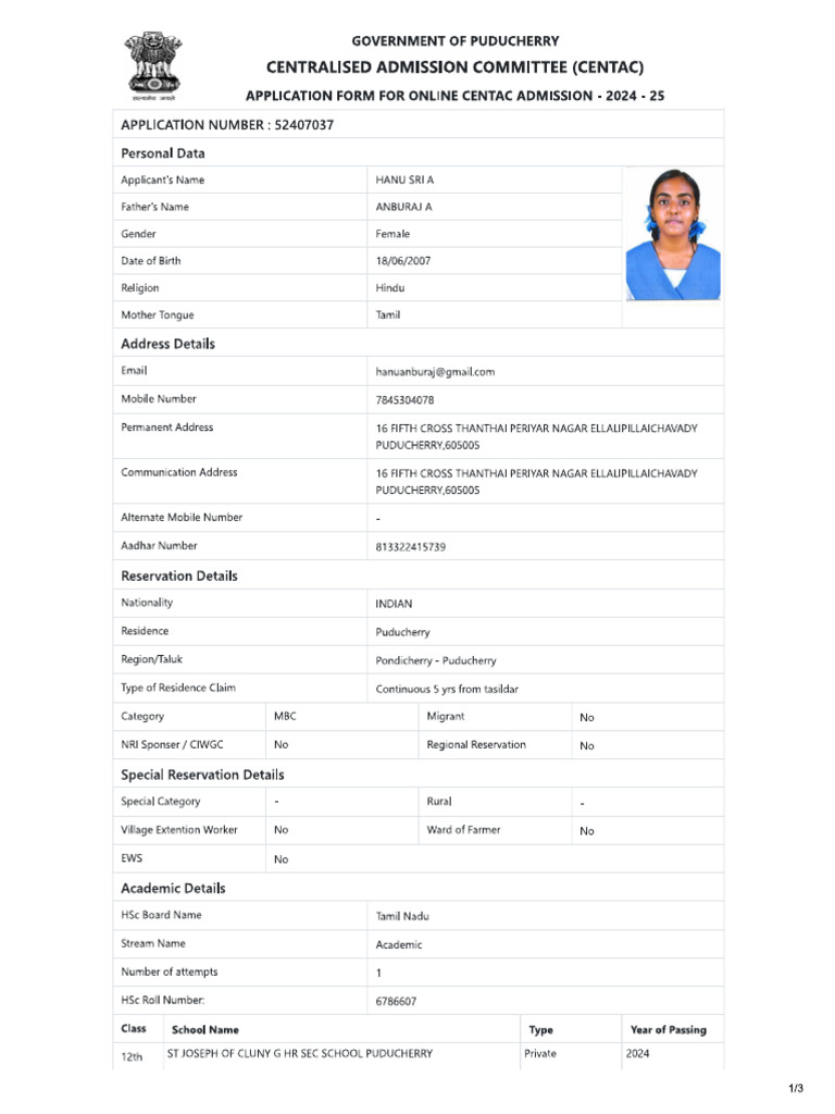 Hanu Centac Application | PDF