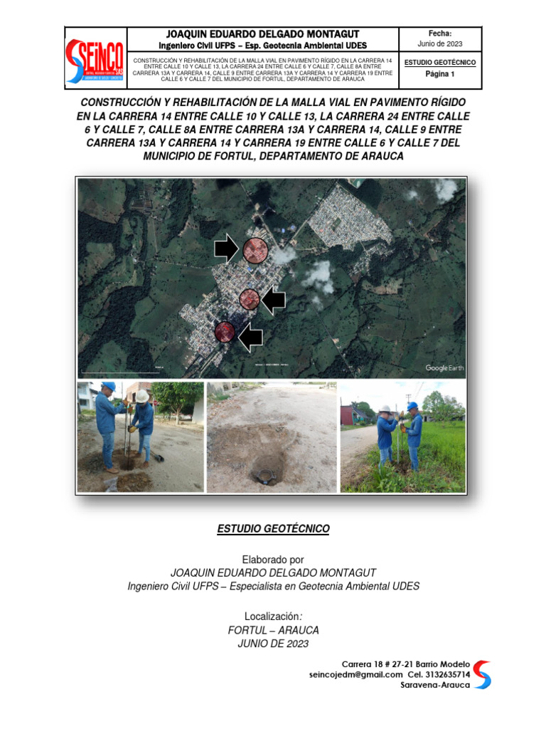 Estudio Geotecnico | PDF | Ciencias de la Tierra | Geografía Física