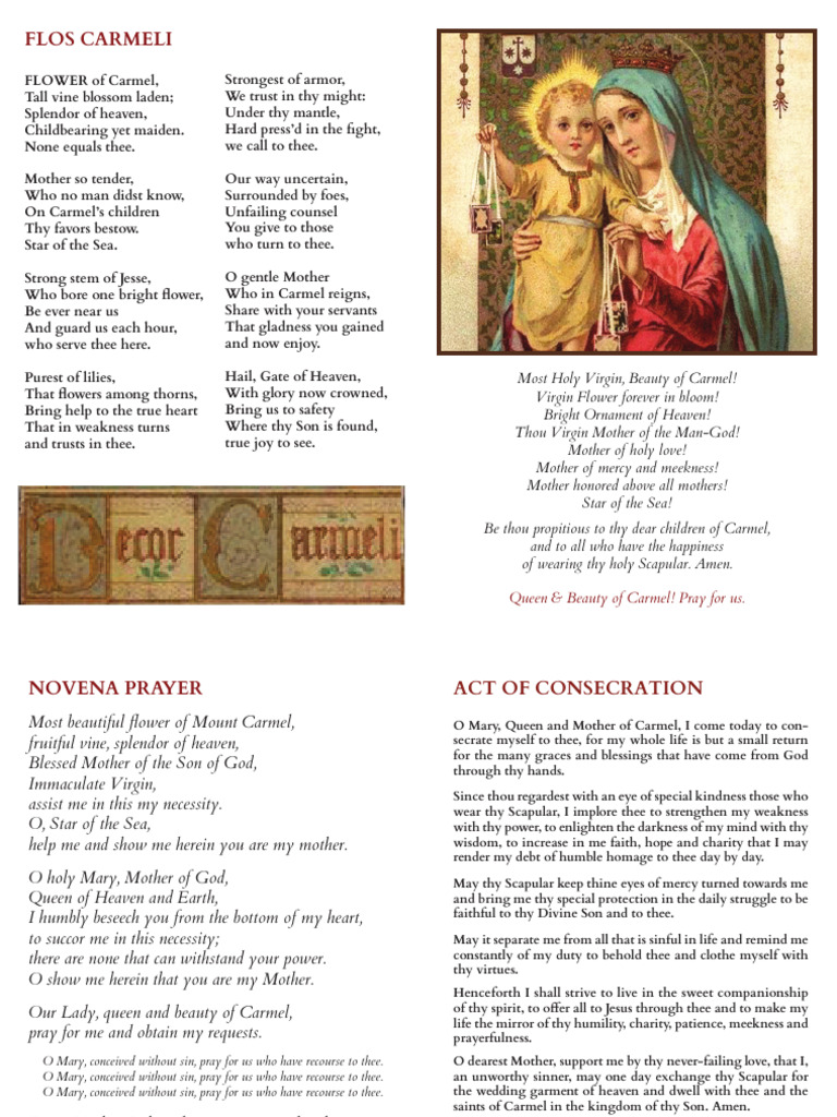 Devotion to Our Lady of Carmel | PDF | Mary, Mother Of Jesus